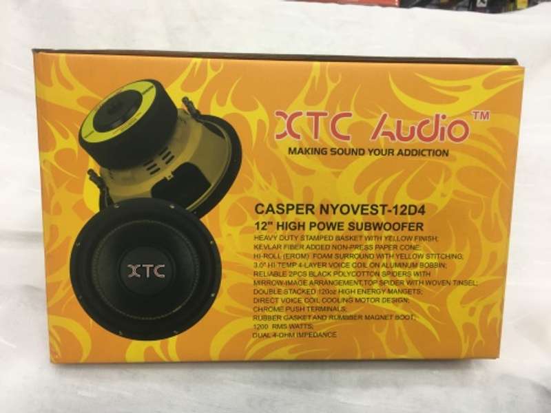 Subwoofers & Enclosures - XTC CASPER NYOVEST 8000W 12INCH DVC SUBWOOFER was sold for 850.00 on 8 ...